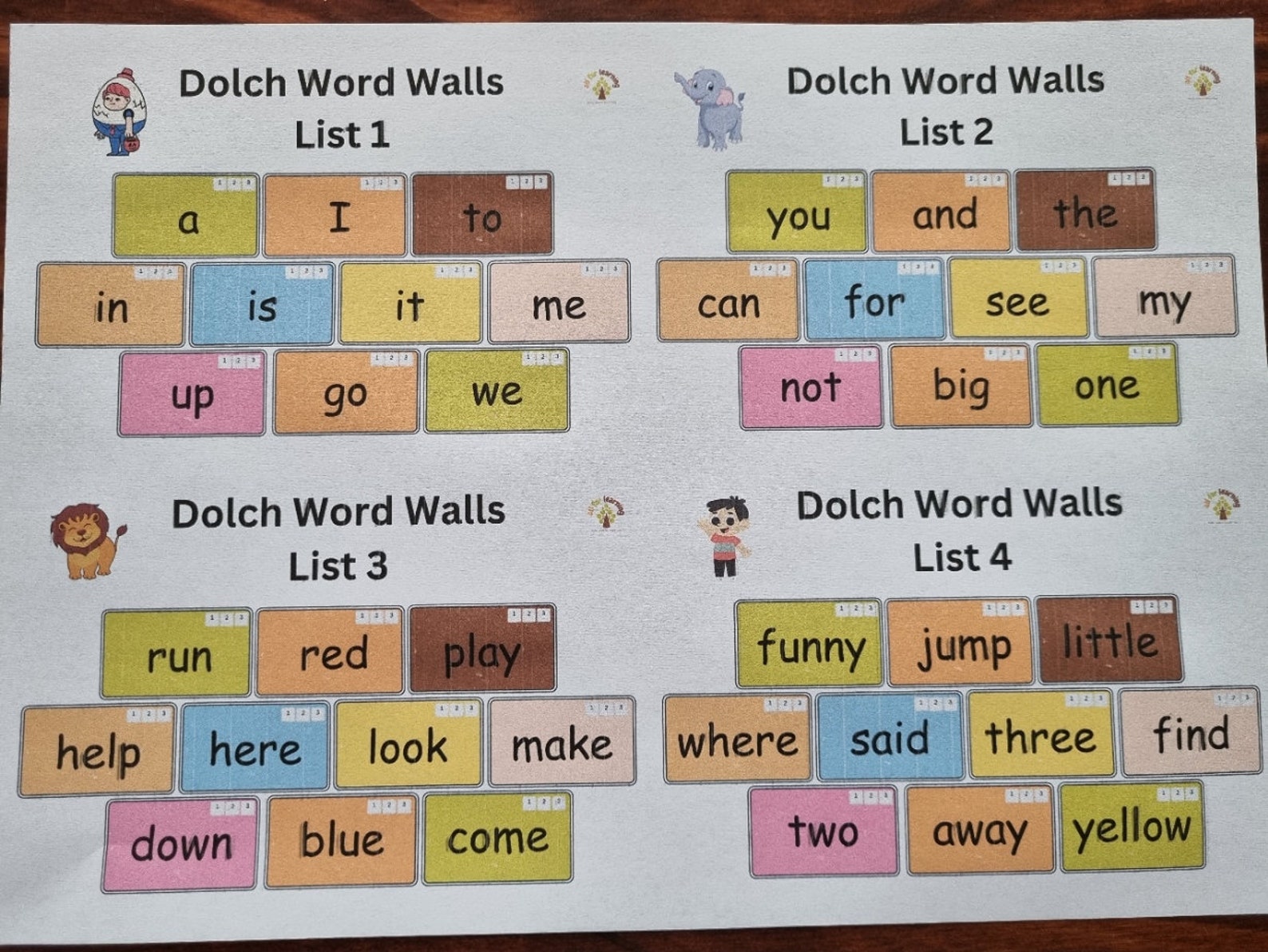 Dolch Sight Word Walls With Boxes - Etsy