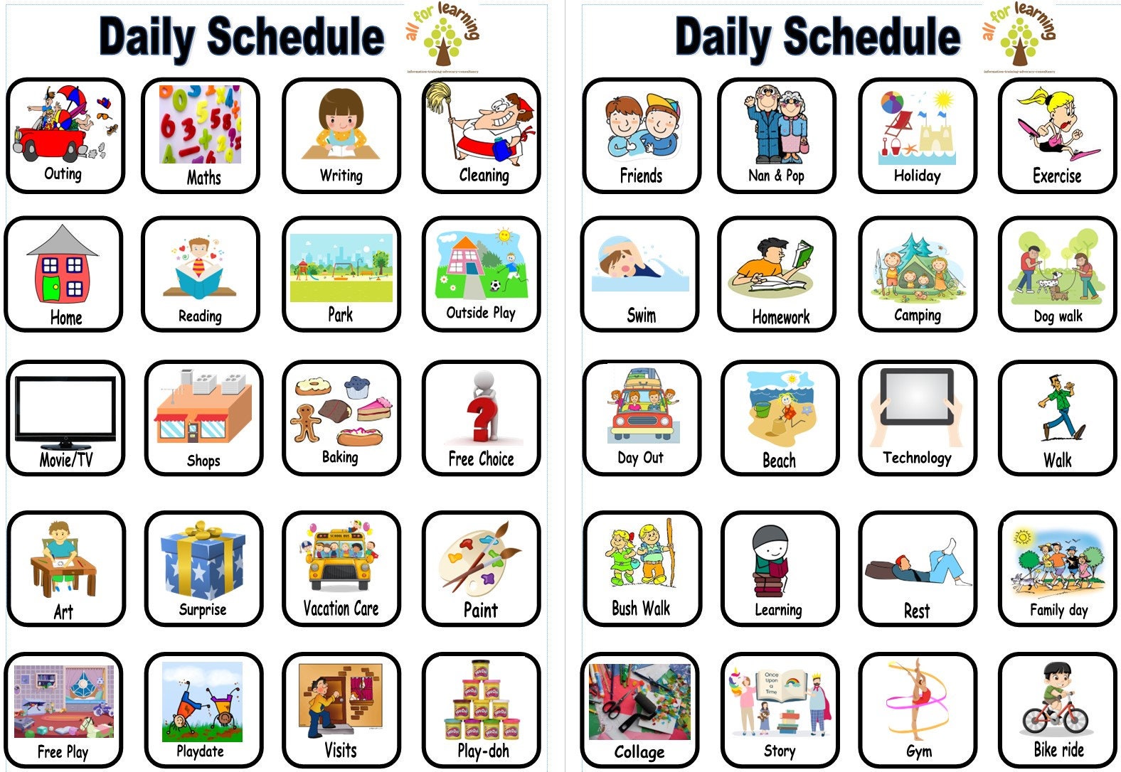 First/next Visuals and Daily Schedules - Etsy