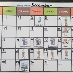 Monthly Visual Calendar - Etsy