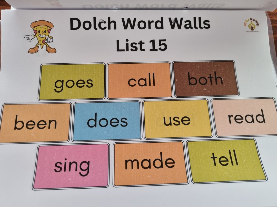 Dolch Colour Sight Word Walls - Etsy