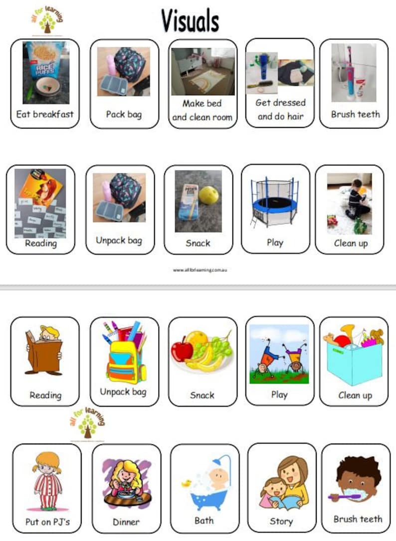 Home Schedule Visuals - Etsy