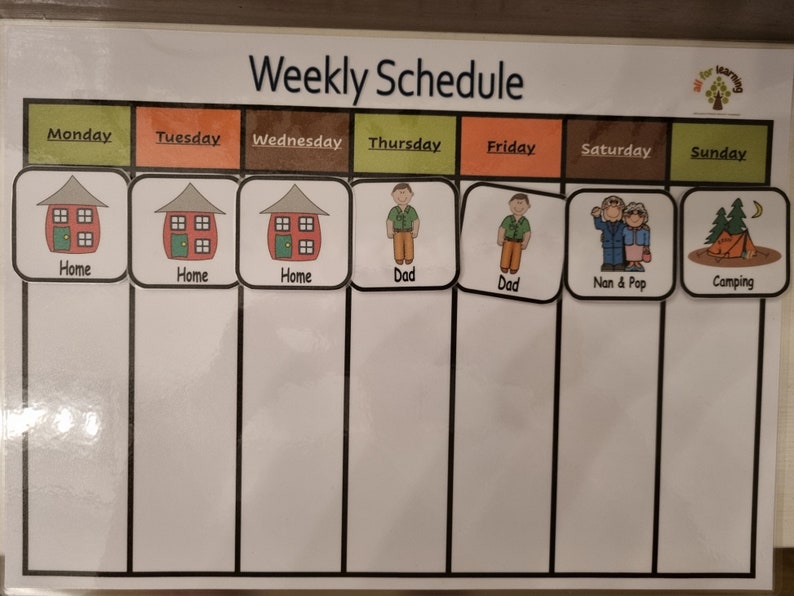 Weekly Home/school Visual Schedule - Etsy