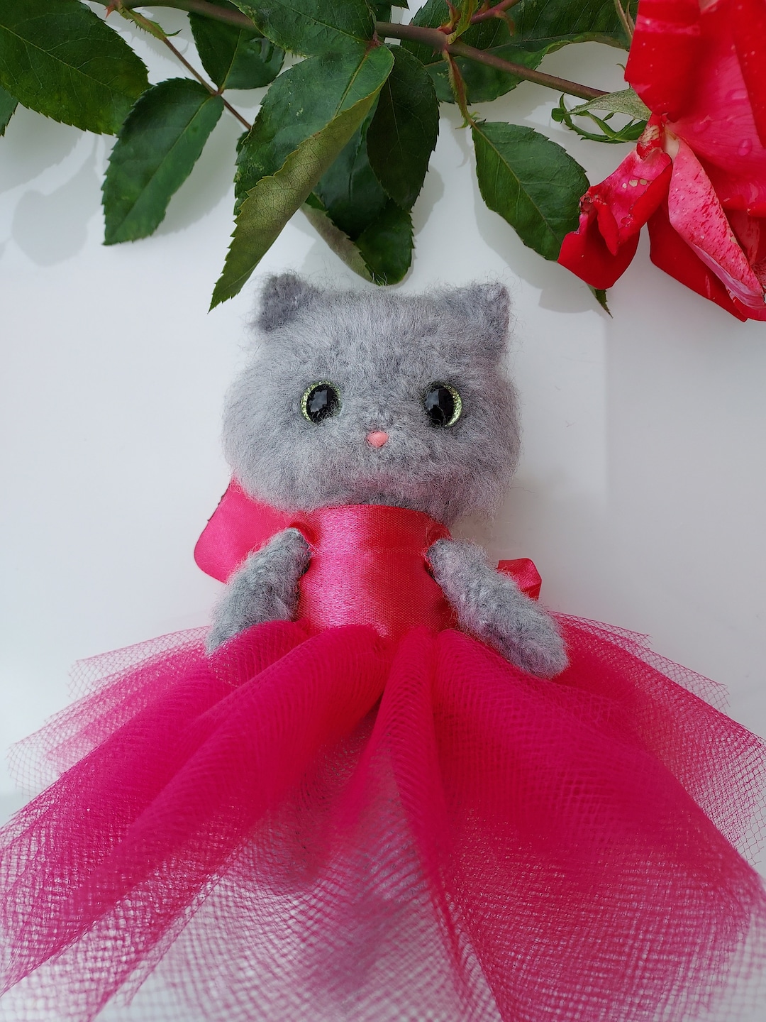 Cat Doll in Dress for Decor | Interior Doll Kitty Gift for Girls or ...