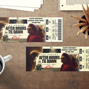 Personalized the Weeknd Concert Ticket, After Hours Til Dawn Tour ...