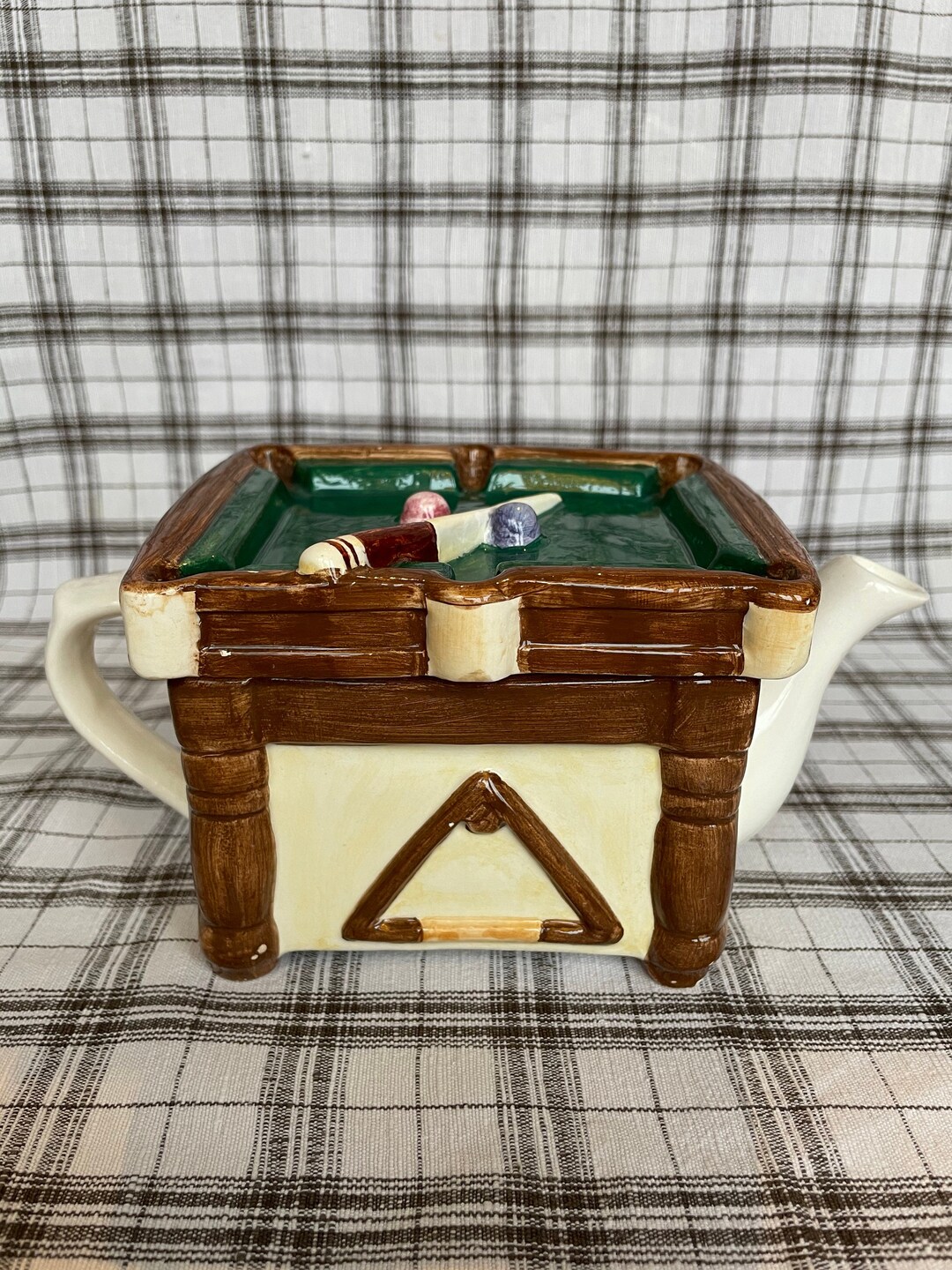 Vintage Pool Table/snooker/billiards Teapot - Etsy