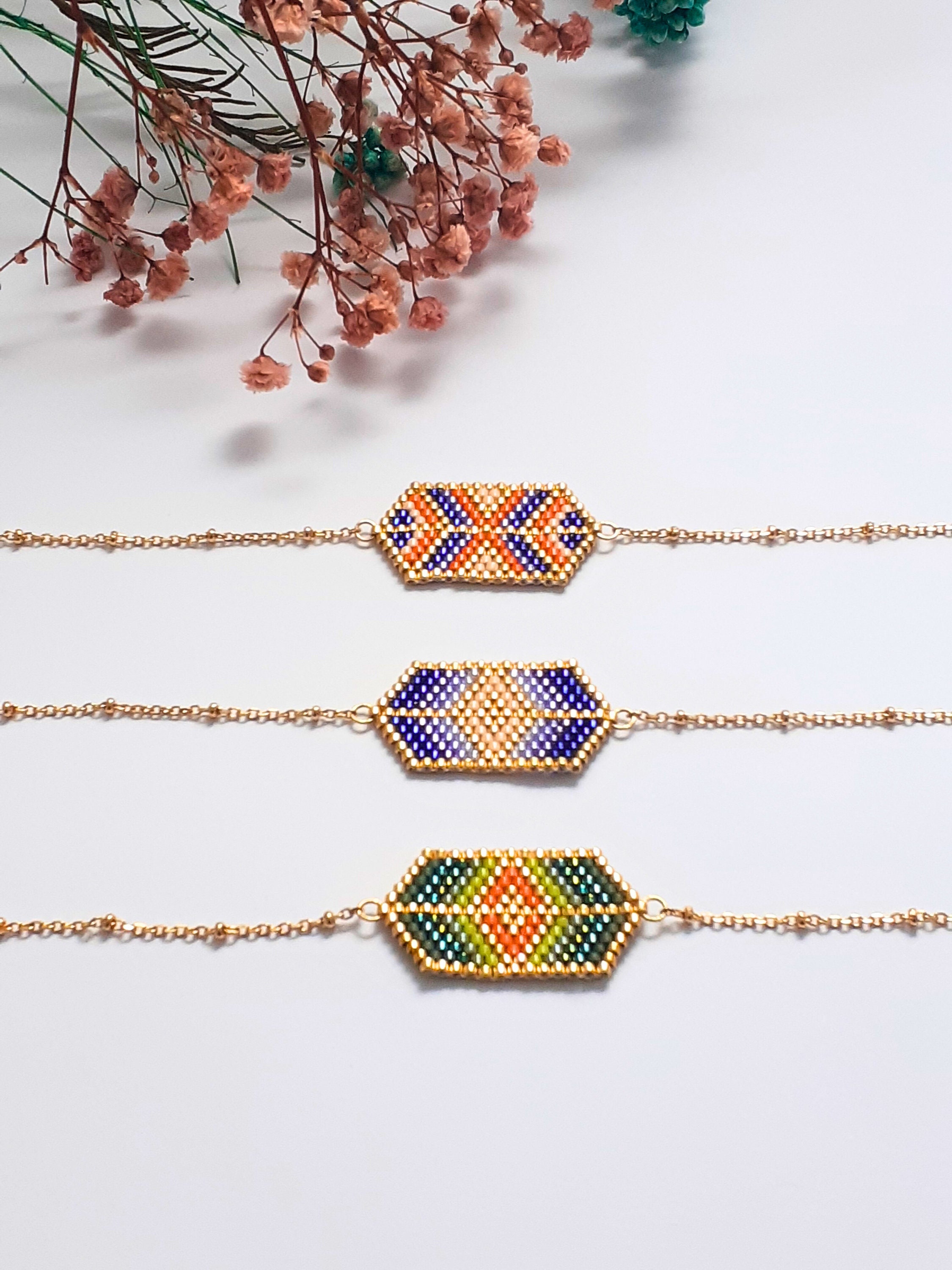 Set of 5 Brick Stitch Pattern, Delica Bead Pattern PDF, Miyuki Pattern ...