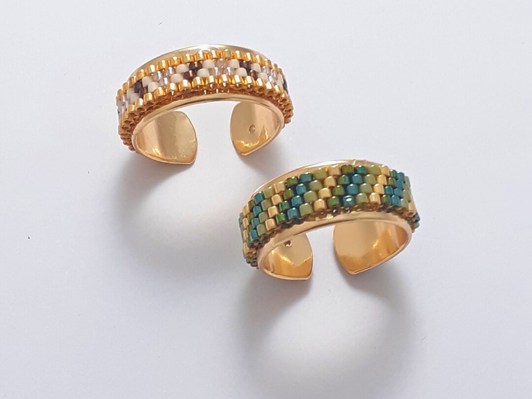 Set of 2 Even Count Peyote Ring Pattern, Delica Bead Pattern PDF ...