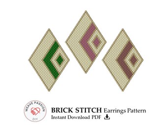 Bead Teardrop Pattern, Seed Bead Earring Pattern PDF, Miyuki Pattern ...