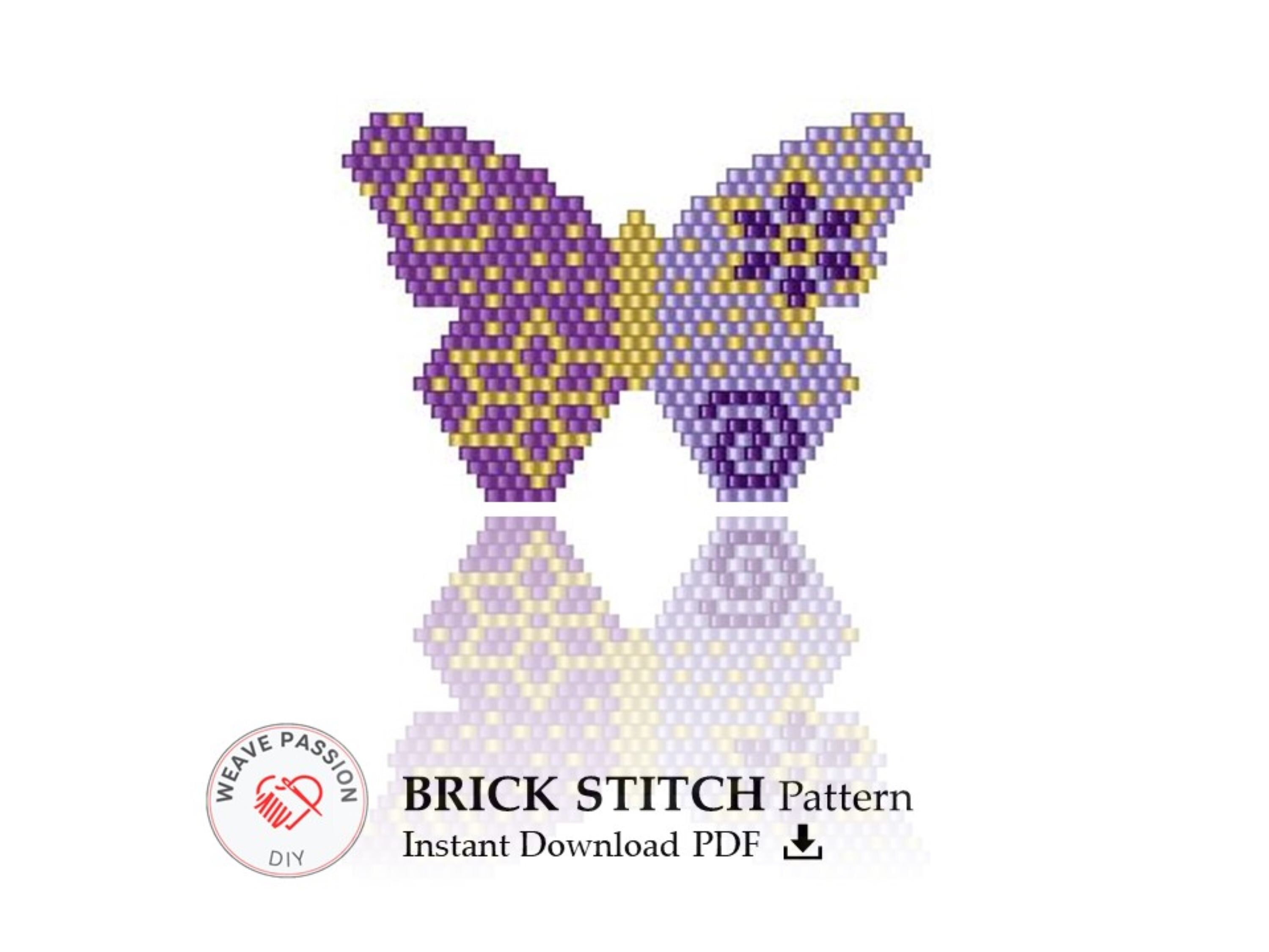 Seed Bead Pattern PDF, Miyuki Pattern, Brick Stitch Pattern, Delica ...