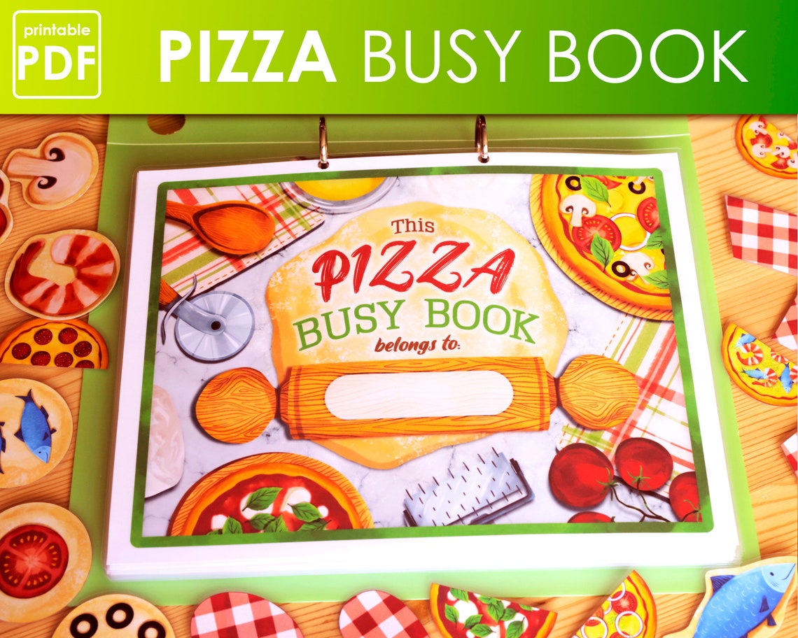 Pizza Busy Book Printable Activities for Kids Print and Play ...