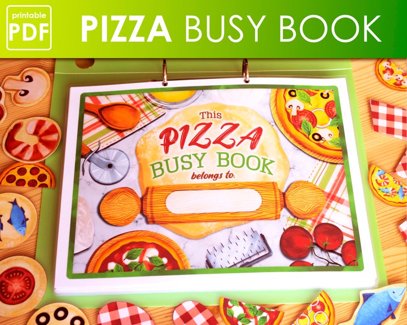 Pizza Busy Book Printable Activities for Kids Print and Play ...
