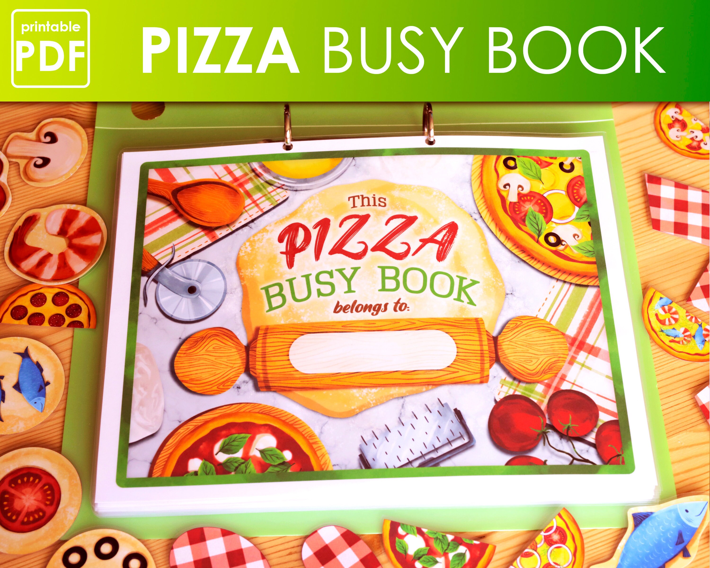 Pizza Busy Book Printable Activities for Kids Print and Play ...