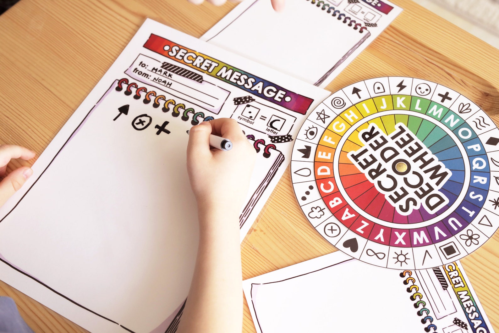 Secret Decoder Wheel | Printable Escape Room | Cipher Wheel PNG ...