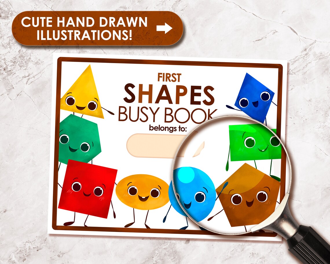 First Shapes Busy Book Learning Binder Homeschool Learning Shapes ...