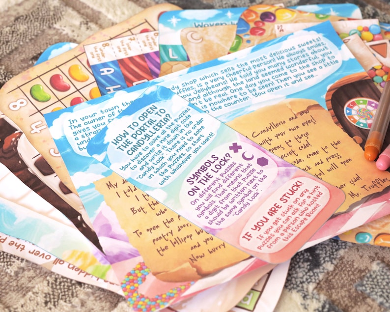Candy Escape Room for Kids | Birthday Party Game | DIY Printable ...