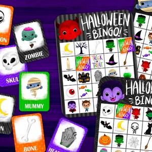 Halloween Bingo Game Printable Spooky Game Homeschool Halloween ...