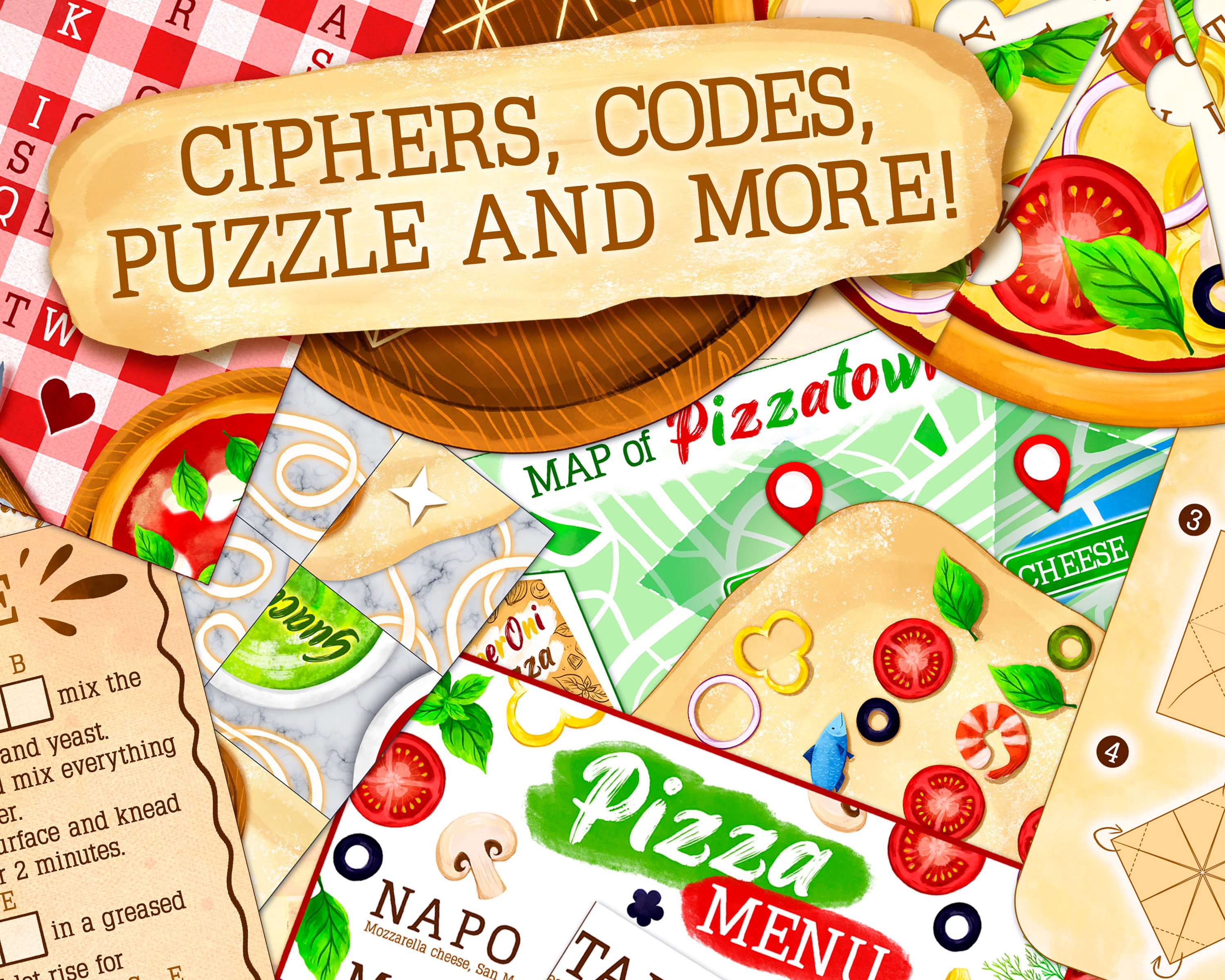 Pizza Competition Escape Room for Kids | DIY Printable Birthday Party ...