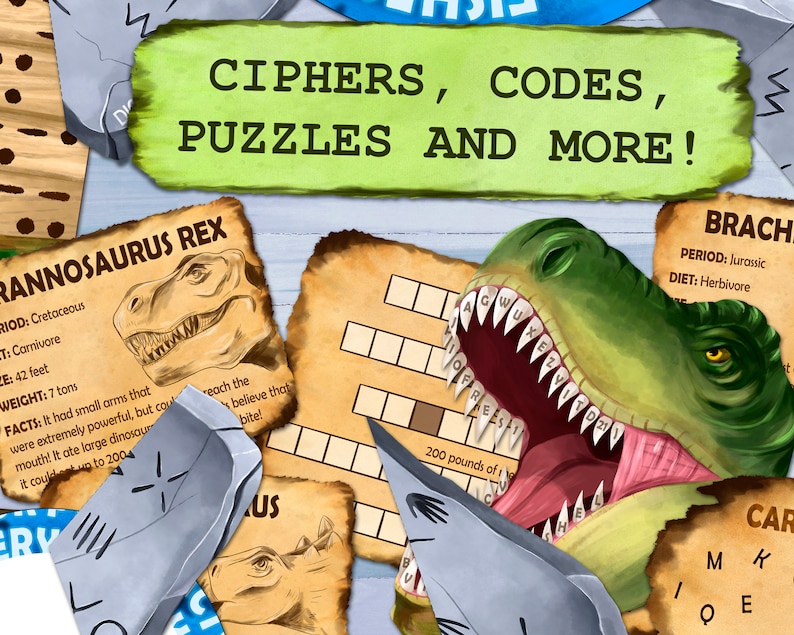 Dinosaur Island Escape Room for Kids | Jurassic Birthday Party Game ...
