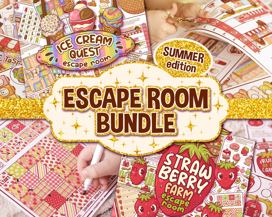 Escape Room Bundle for Kids | Ice Cream Quest | Strawberry Treasure ...
