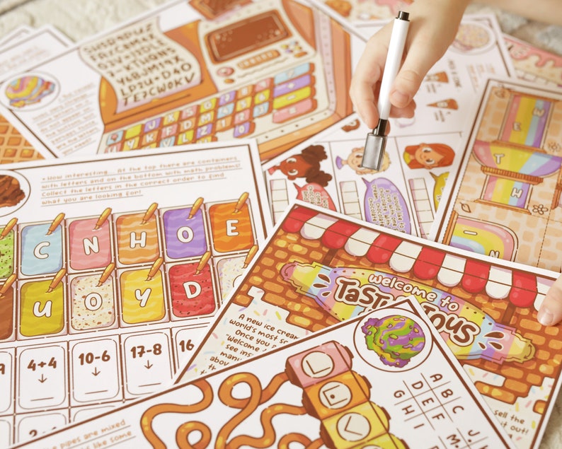 Ice Cream Quest Escape Room Printable Birthday Party for Kids Summer ...