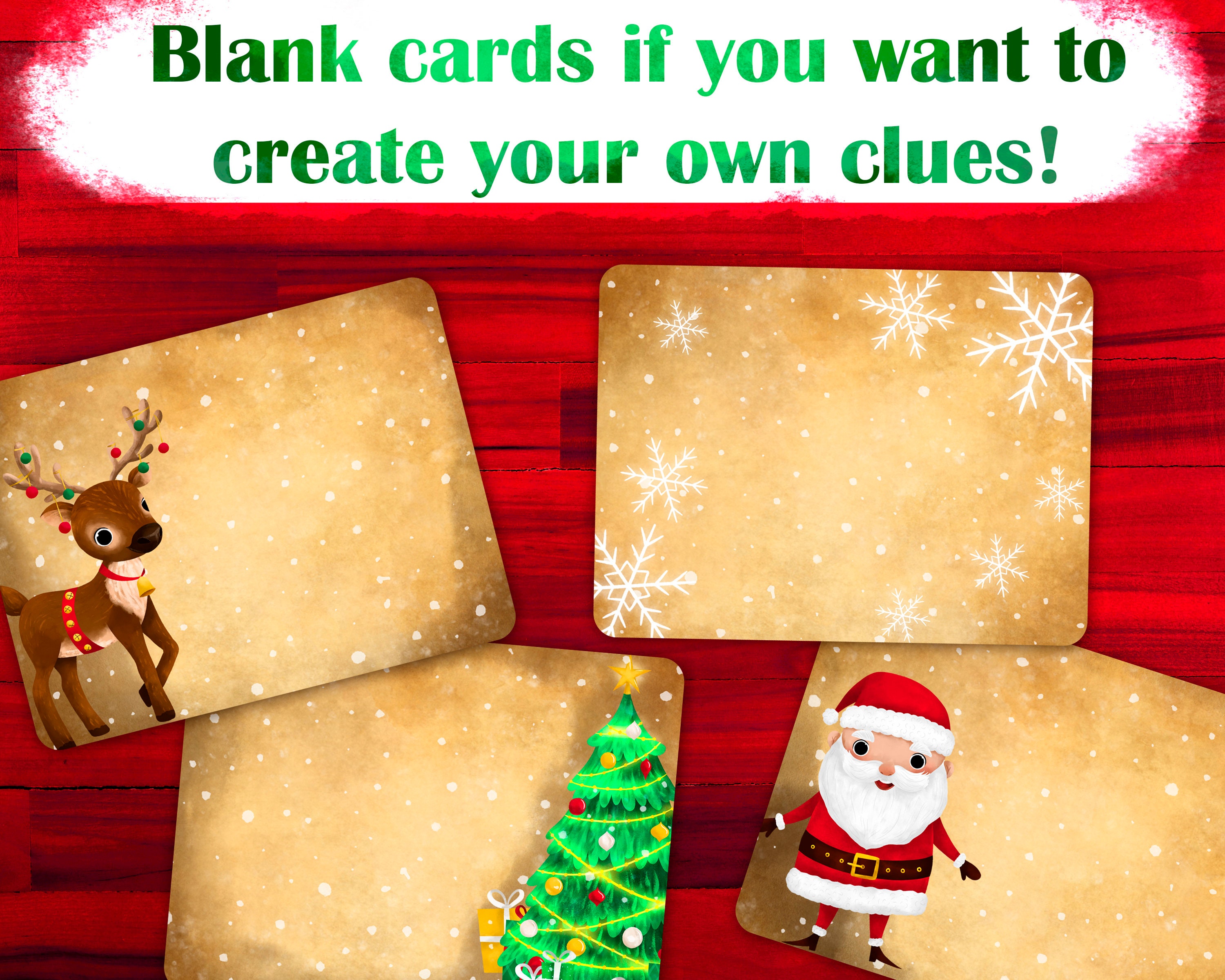 Christmas Treasure Hunt | Printable Party Games | Print and Play ...