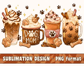 Dog Mom Coffee Cup PNG, Dogs Mama, Pet Lovers, Cute Paws Latte ...