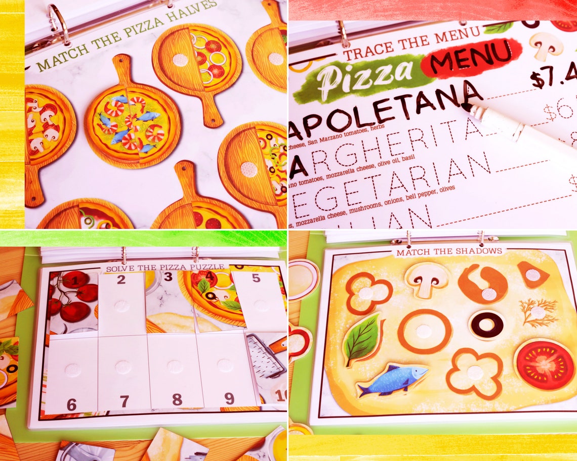 Pizza Busy Book Printable Activities for Kids Print and Play ...