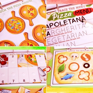 Pizza Busy Book | Printable Activities for Kids | Print and Play ...