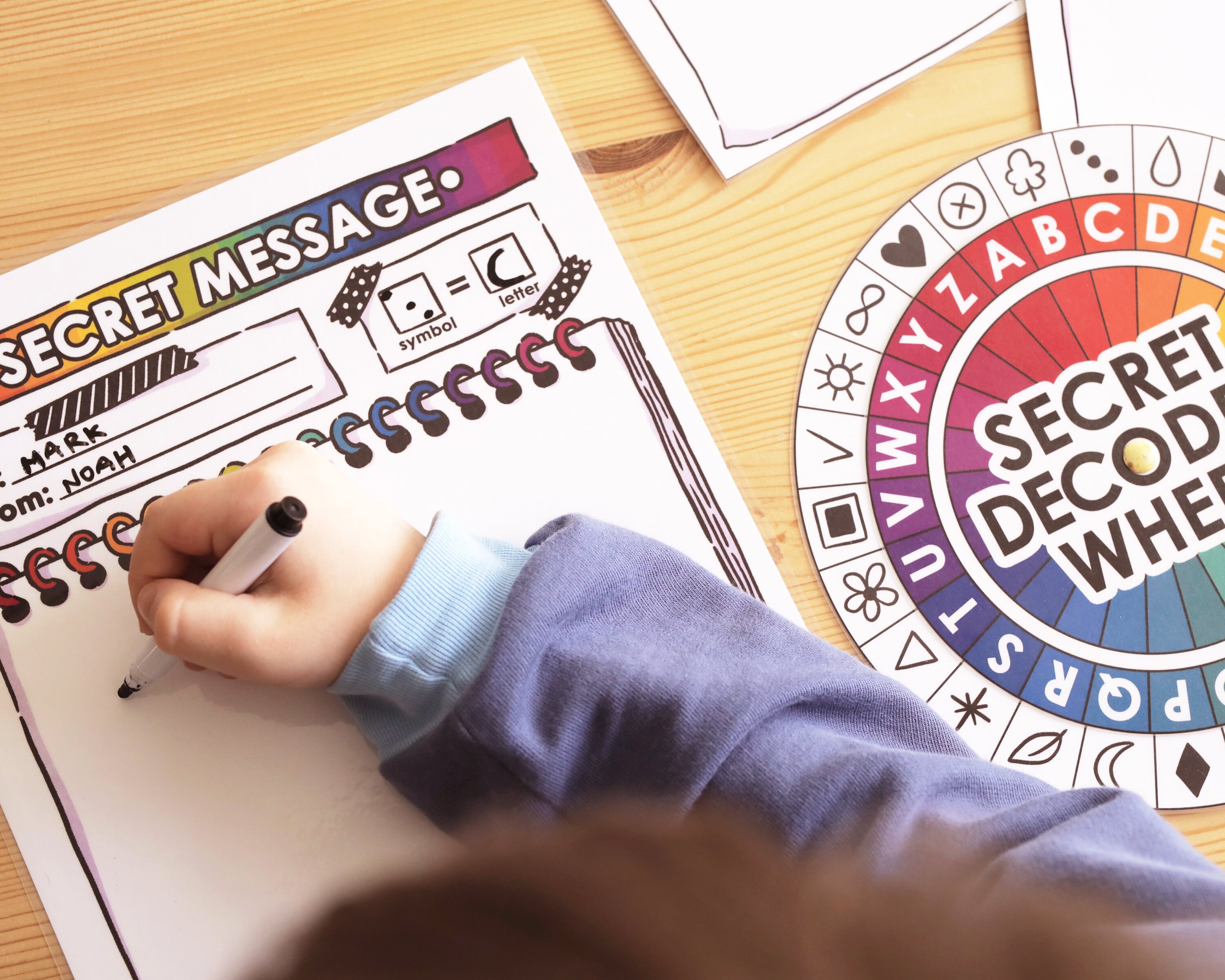 Secret Decoder Wheel | Printable Escape Room | Cipher Wheel PNG ...