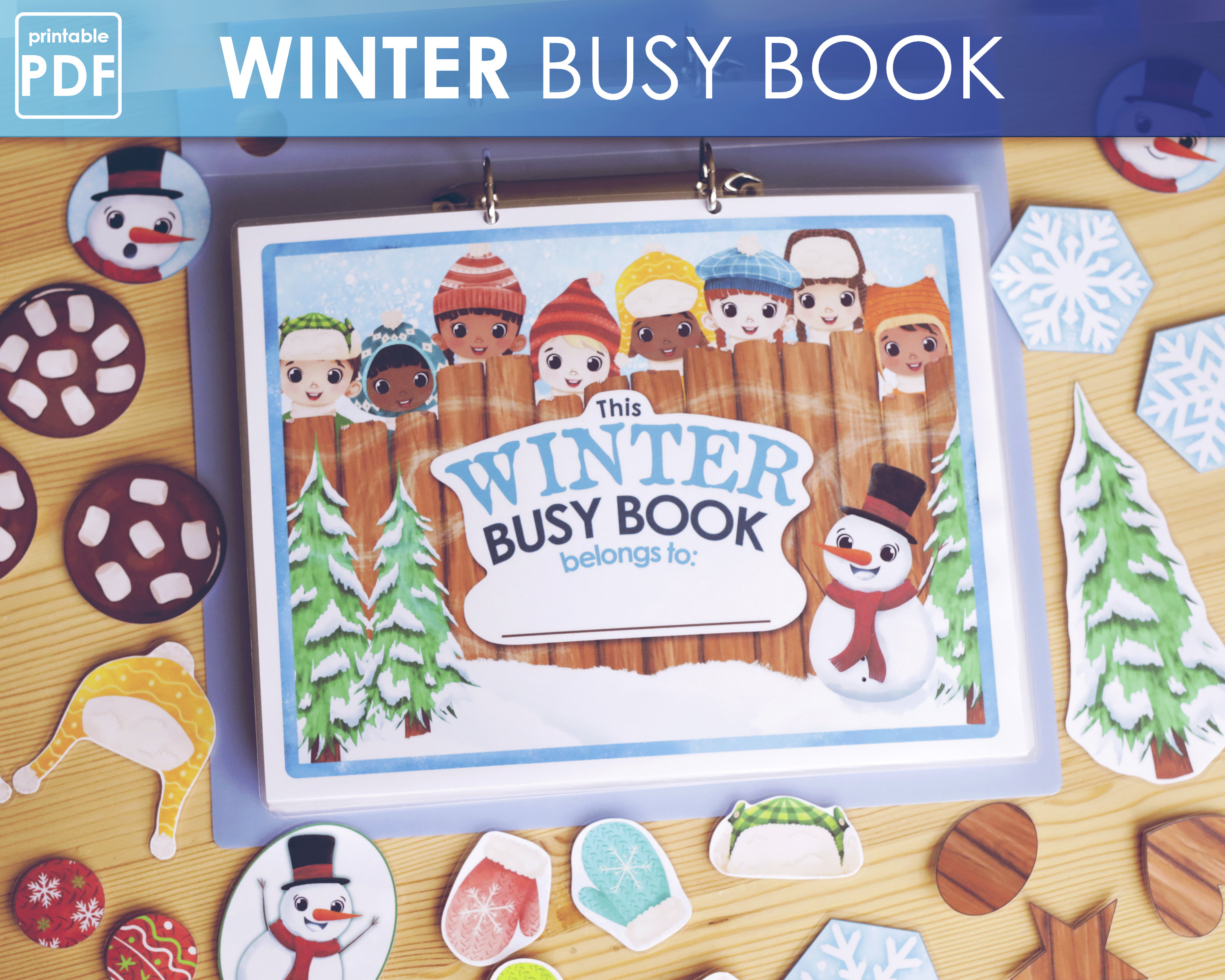 Winter Busy Book for Kids Printable Educational Materials Fun ...