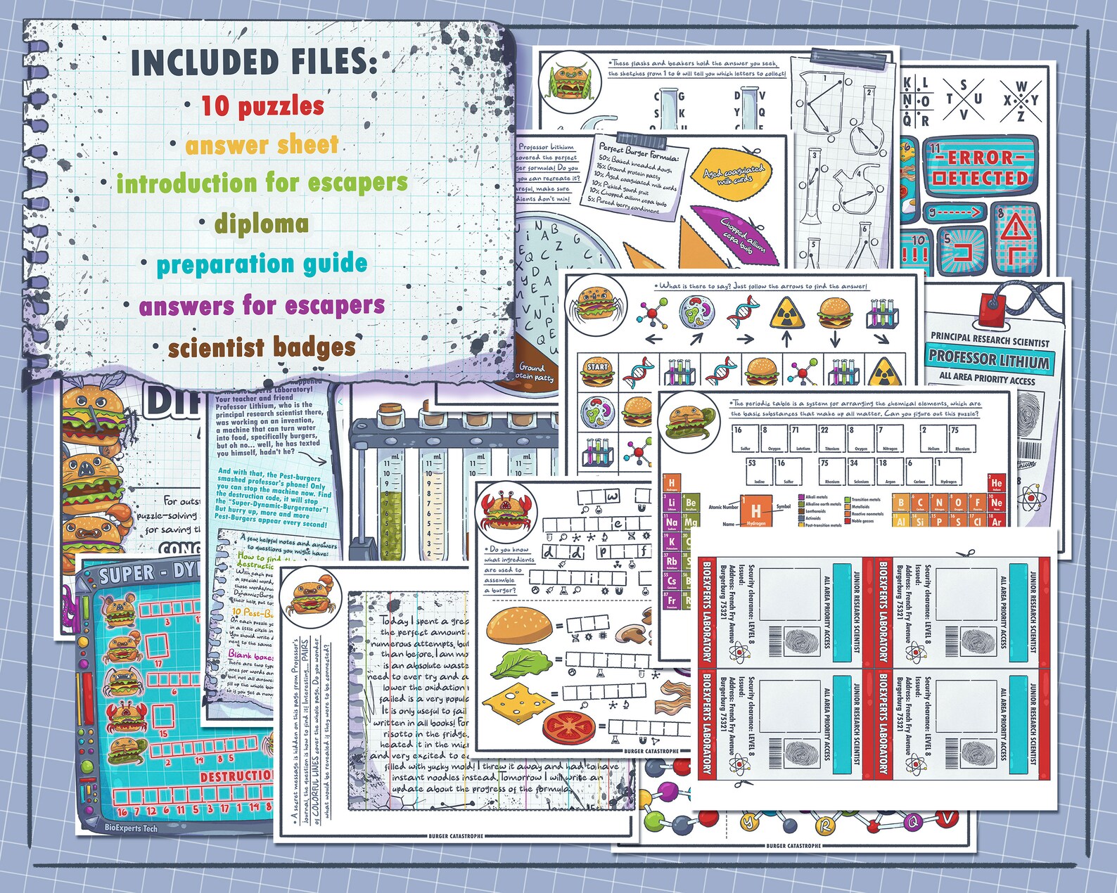 Burger Catastrophe Escape Room for Kids | Birthday Printable Party ...