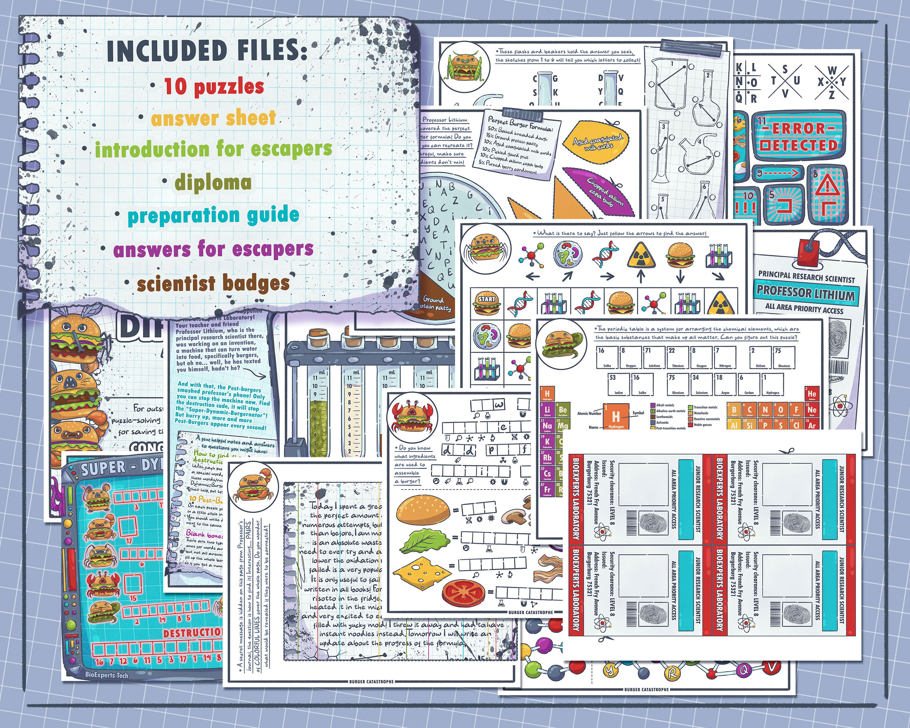 Burger Catastrophe Escape Room for Kids | Birthday Printable Party ...