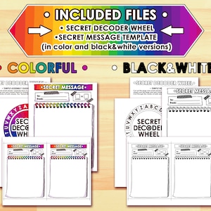 Secret Decoder Wheel | Printable Escape Room | Cipher Wheel PNG ...