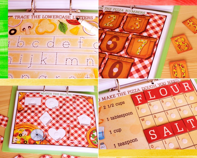 Pizza Busy Book Printable Activities for Kids Print and Play ...
