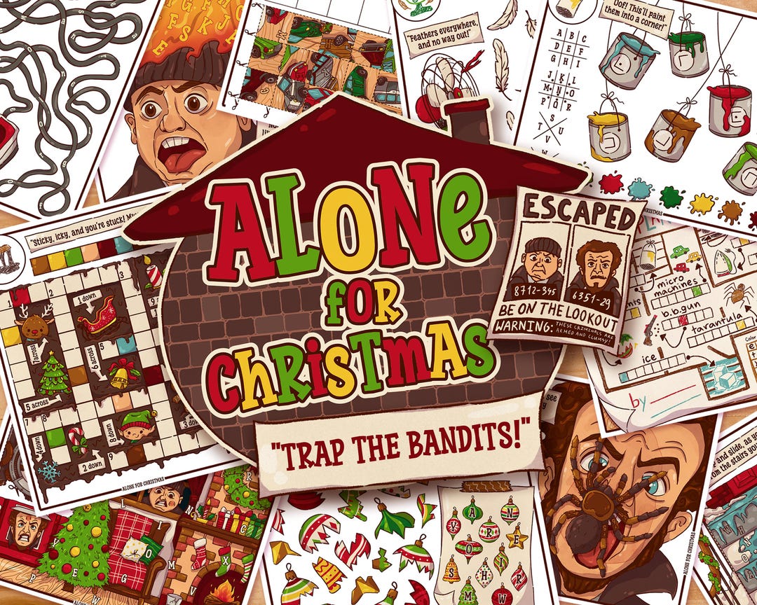 Alone for Christmas Escape Room for Kids | Printable Party Treasure ...
