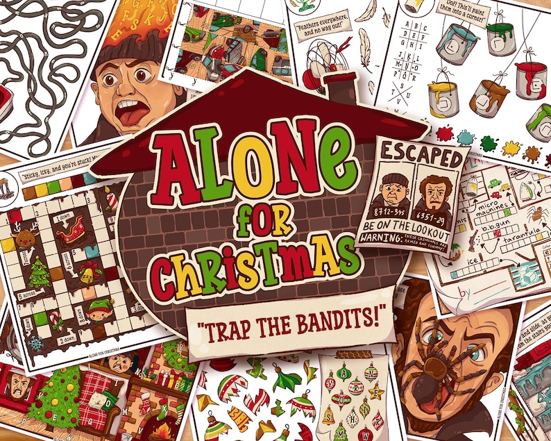 Alone for Christmas Escape Room for Kids | Printable Party Treasure ...
