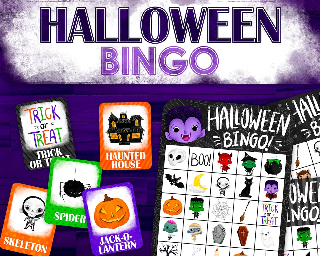 Halloween Bingo Game Printable Spooky Game Homeschool Halloween ...