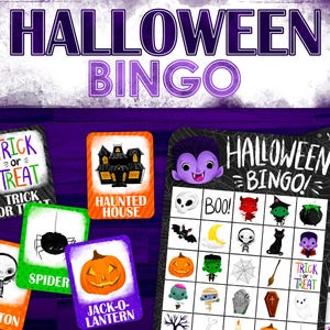 Halloween Bingo Game Printable Spooky Game Homeschool Halloween ...