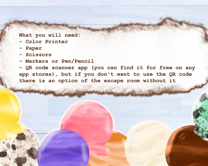 Ice Cream Escape Room for Kids | Treasure Hunt DIY Printable | Print ...