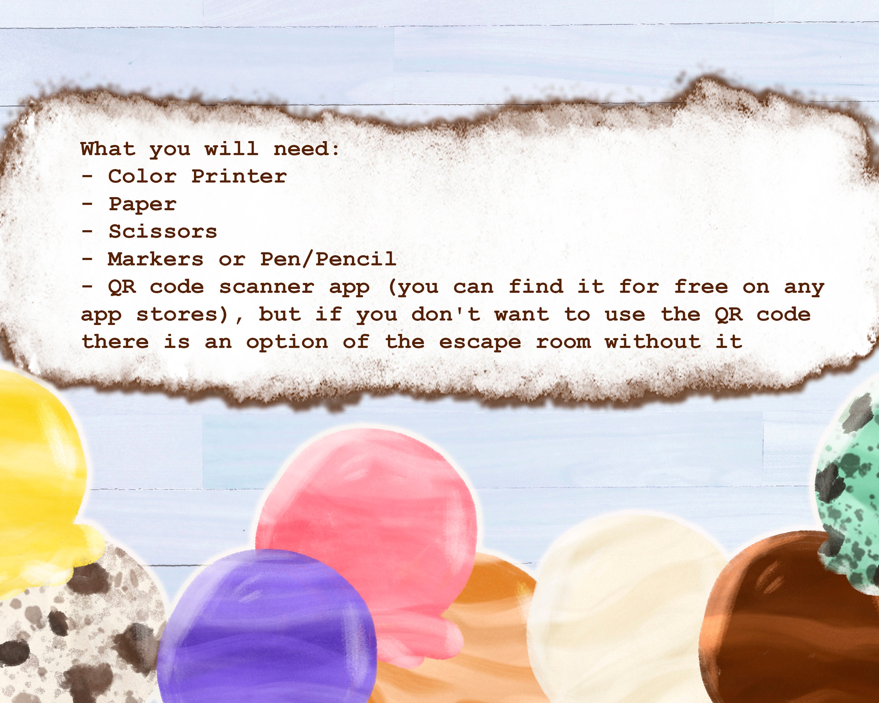 Ice Cream Escape Room for Kids | Treasure Hunt DIY Printable | Print ...