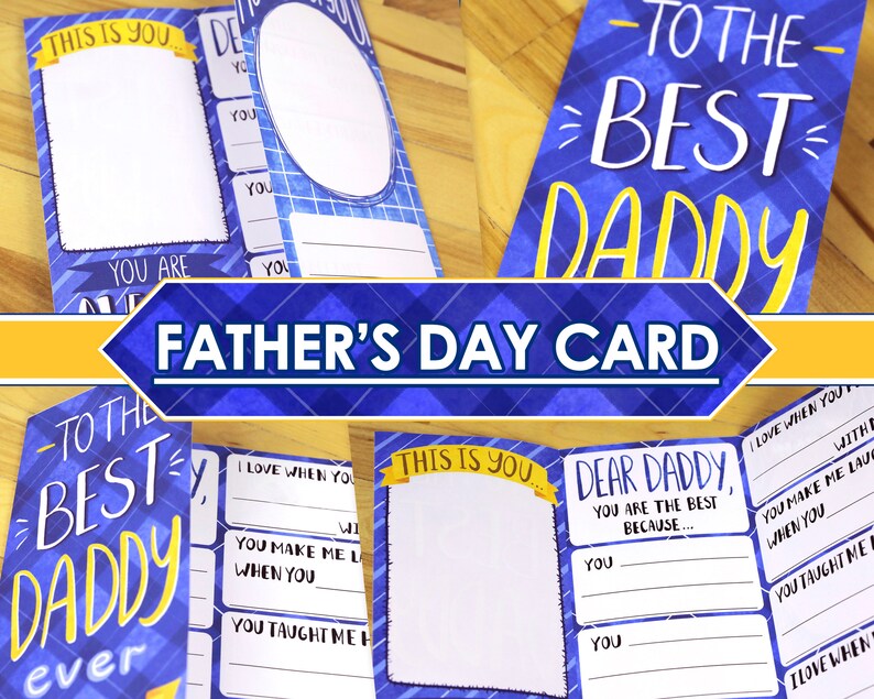 Father's Day Card | Printable Preschool Children Craft | Homeschool ...