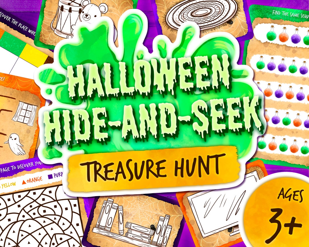 Halloween Hide-and-seek Treasure Hunt | Haunted DIY Escape Room | Fall ...