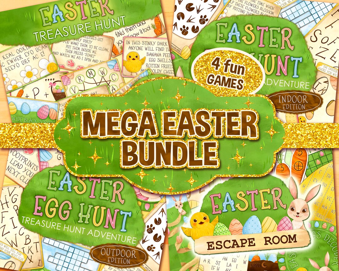 Mega Easter Bundle | Treasure Hunt Printable | Escape Room for Kids ...