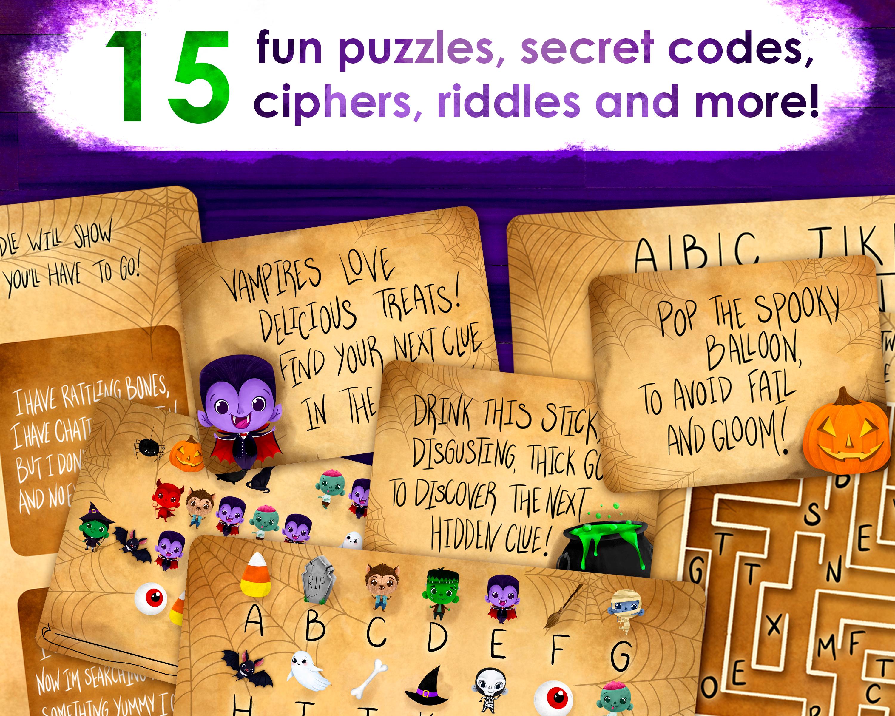 Halloween Treasure Hunt | Party Printables | Escape Room for Kids ...