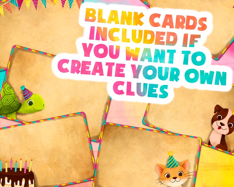 Birthday Treasure Hunt Printable | Party Game Supplies | Scavenger Hunt ...