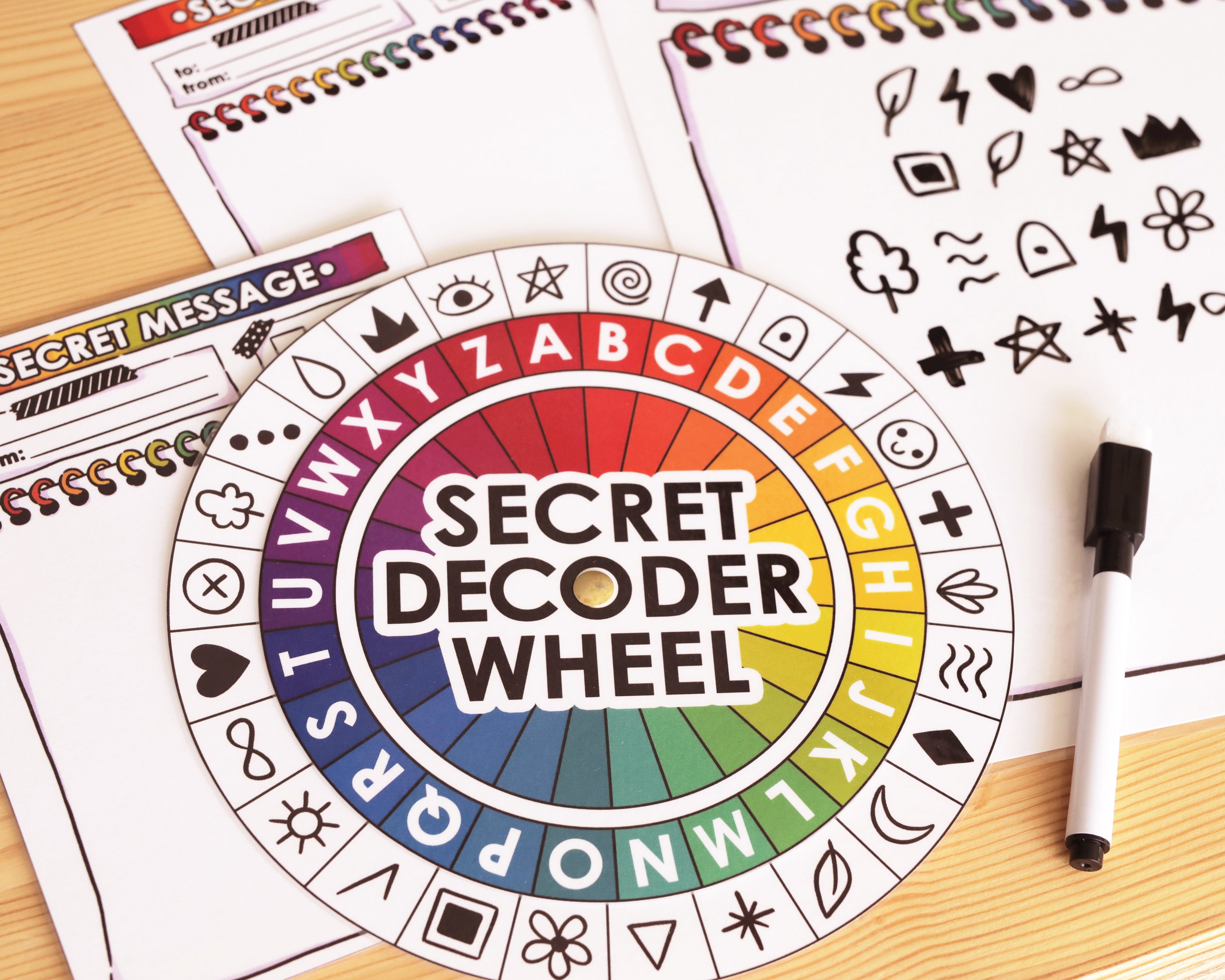 Secret Decoder Wheel Printable Escape Room Cipher Wheel PNG Secret ...