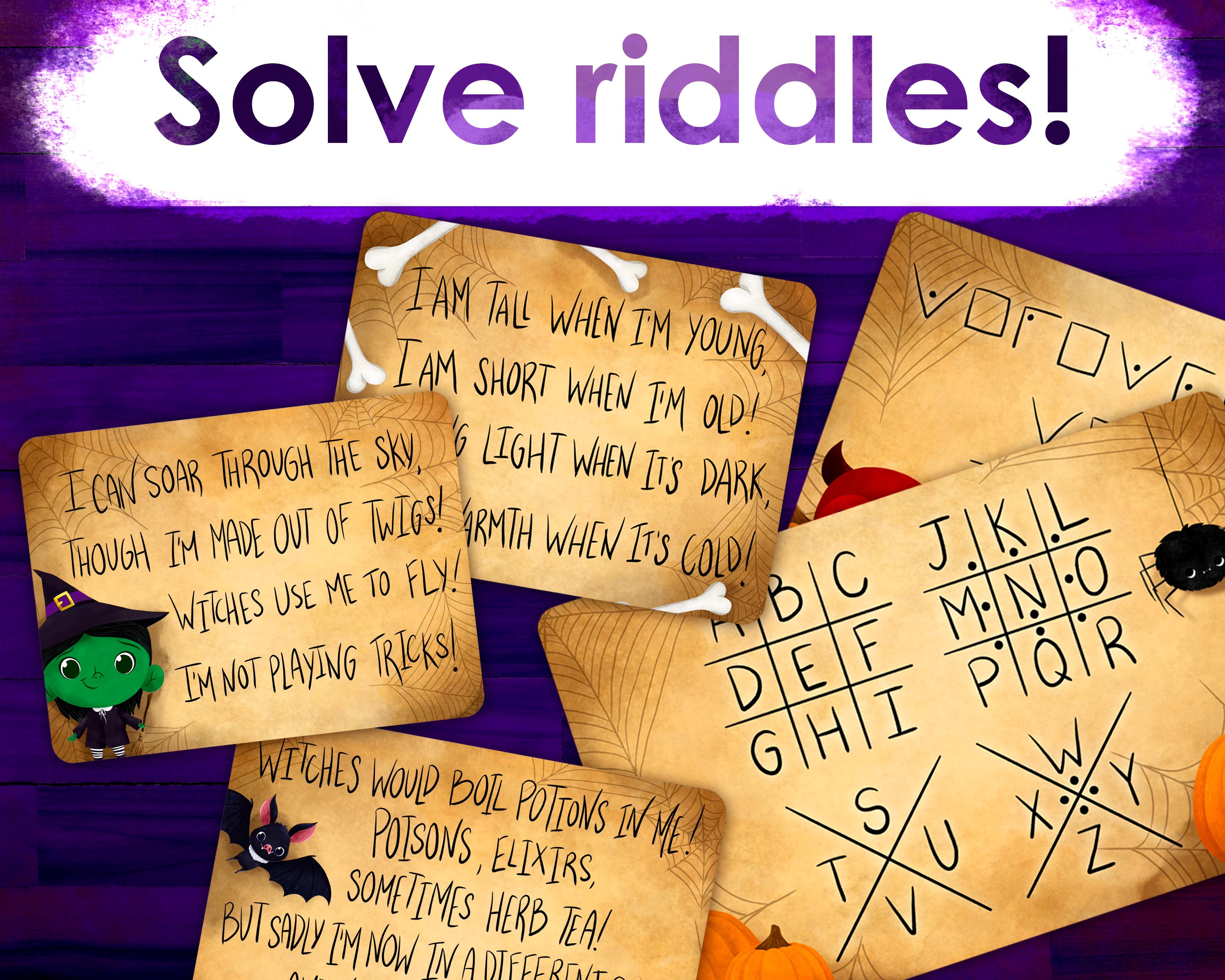 Halloween Treasure Hunt | Party Printables | Escape Room for Kids ...