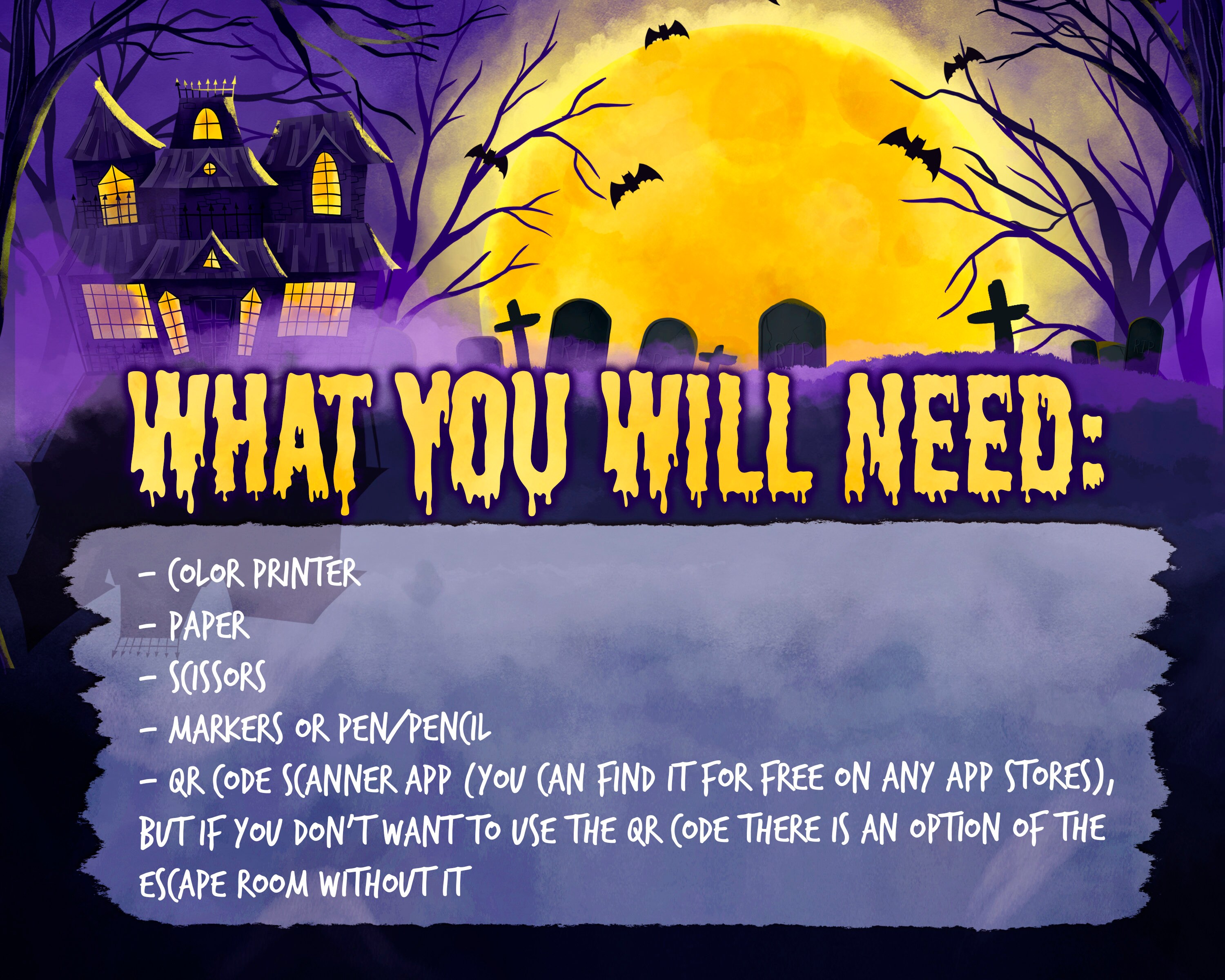 Halloween Haunted House Escape Room for Kids | DIY Escape Room Game ...