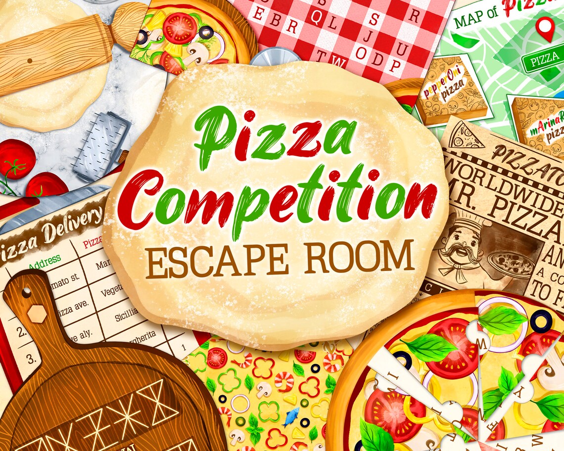 Pizza Competition Escape Room for Kids | DIY Printable Birthday Party ...