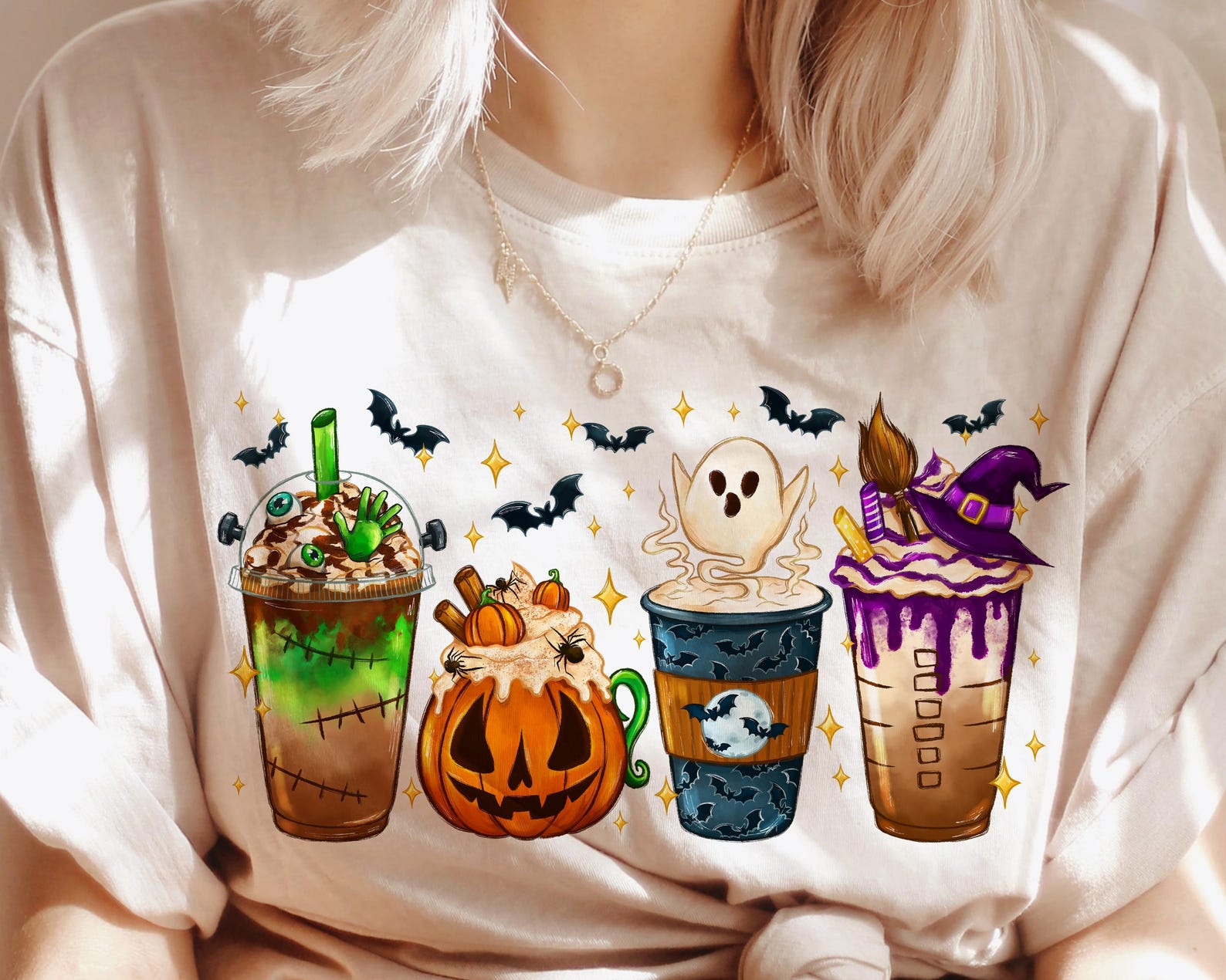 Halloween Coffee Latte Design PNG | Spooky Autumn PNG | Tumbler Wrap ...